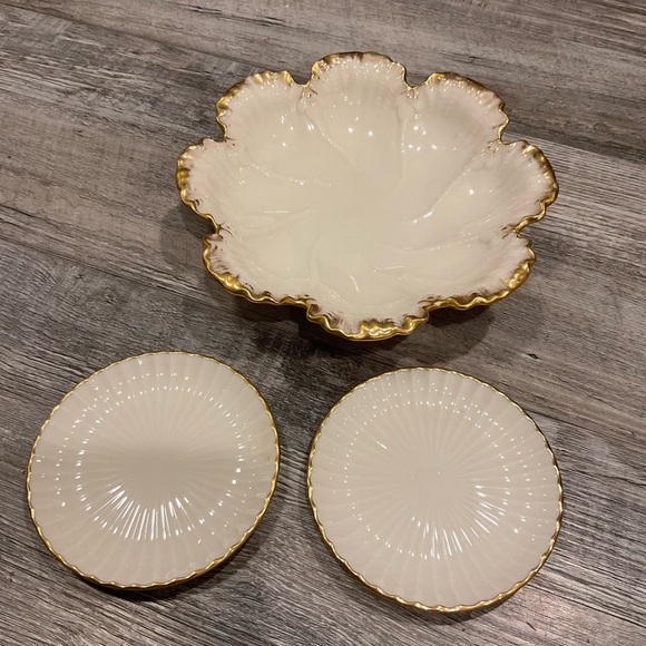 Lenox | Kitchen | Vintage Lenox Leaf Collection Bowl And Plates | Poshmark
